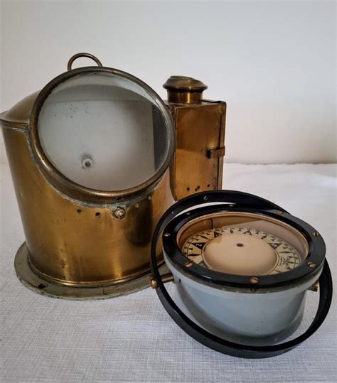 Ships Compass Brass Glass Observator Auction Online Catawiki