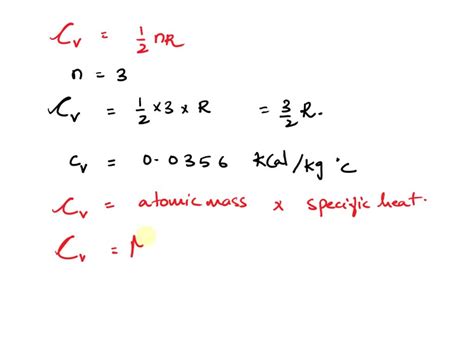 Solved A Certain Monatomic Gas Has Specific Heat Cv 00356 KcalkgÂ