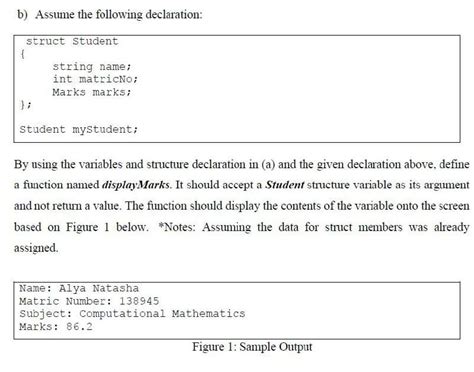 Answered Assume The Following Declaration Truct Bartleby