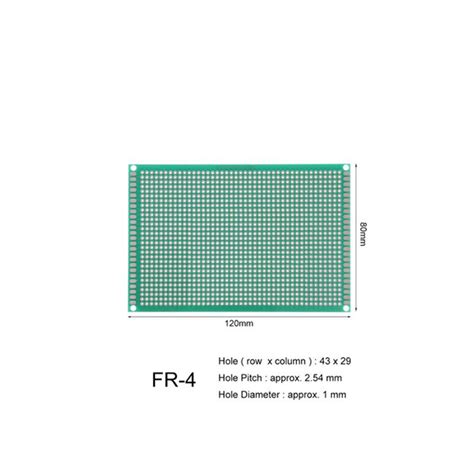 Cm Universal Pcb Prototype Board Single Sided Mm Hole Pitch