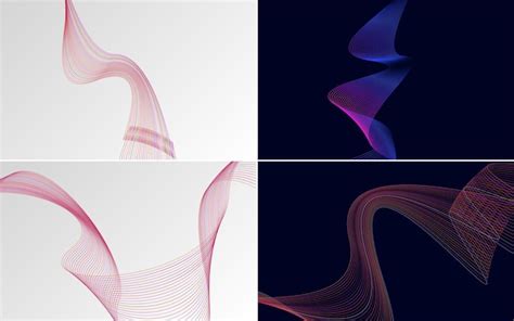 Premium Vector Create A Modern Look With This Set Of 4 Vector Wave