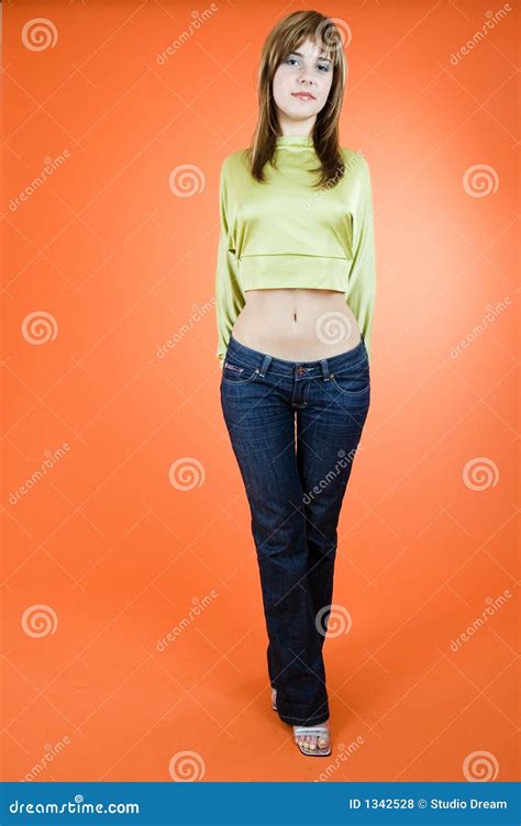 Menina Tímida Foto De Stock Imagem De Ocasional Bonito 1342528