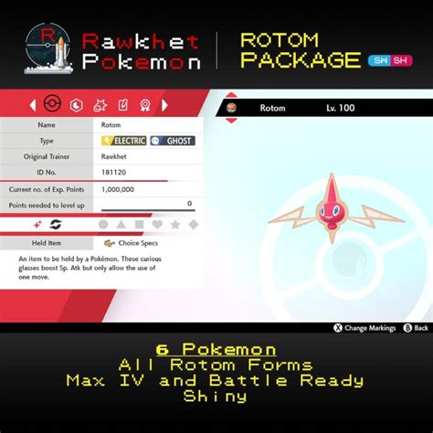 Buy All Rotom Forms For Pokemon Sword And Shield Rawkhet Pokemon