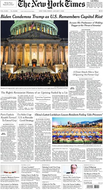 The New York Times International Edition In Print For Saturday Jan 8