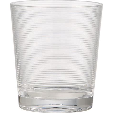 Ridged Acrylic Double Old Fashioned Glass Crate And Barrel