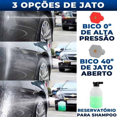 Lavadora Jato De Alta Pressão Recarregável Portátil Sem Fio Silven