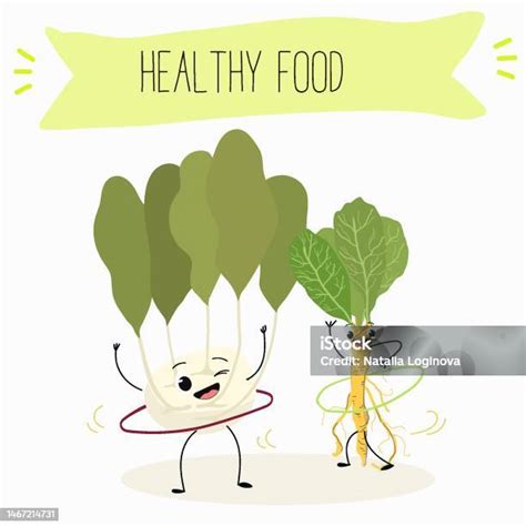 벡터 일러스트레이션 재미 있는 만화 캐릭터 양 고추 냉이 알 줄기 양배추 재미 있고 건강한 음식 비타민 귀여운 얼굴 음식 재료 채식 벡터 만화 산화 방지제 건강한 식생활에