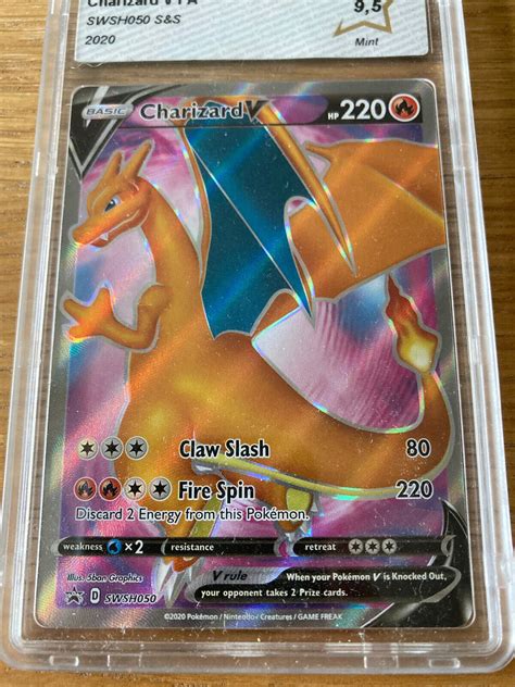 Mavin Charizard V SWSH050 Champions Path Promo PCA 9 5 Mint Pokemon