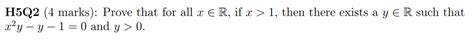 Solved H Q Marks Prove That For All XR If X Then Chegg Com