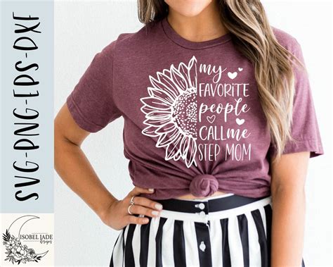 Step Mom Svg Step Mom Sunflower Svg Motherhood Svg Floral Etsy