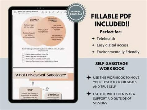 Self Sabotage Inner Critic Workbook For Teens And Adults By