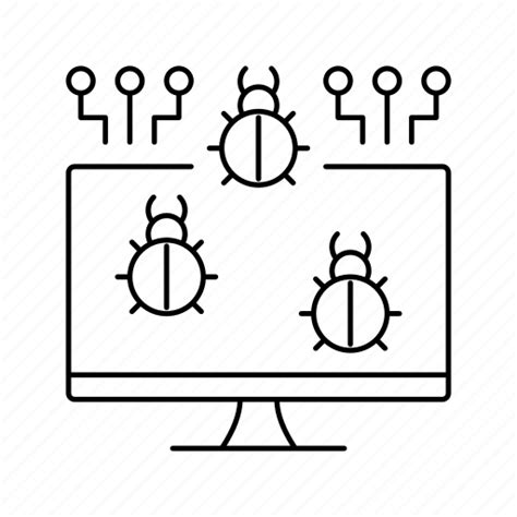 Computer Virus Research Fix Debugging Servers Data Icon