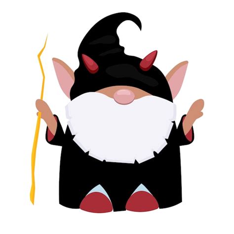 Carácter Del Día De San Nicolás Aislado En Blanco Krampus Enano