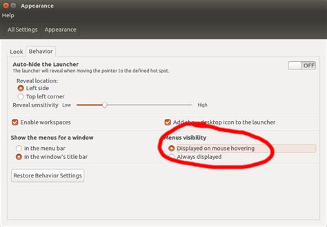 Unity Ubuntu 1604 Menus Are Always Displayed Ask Ubuntu