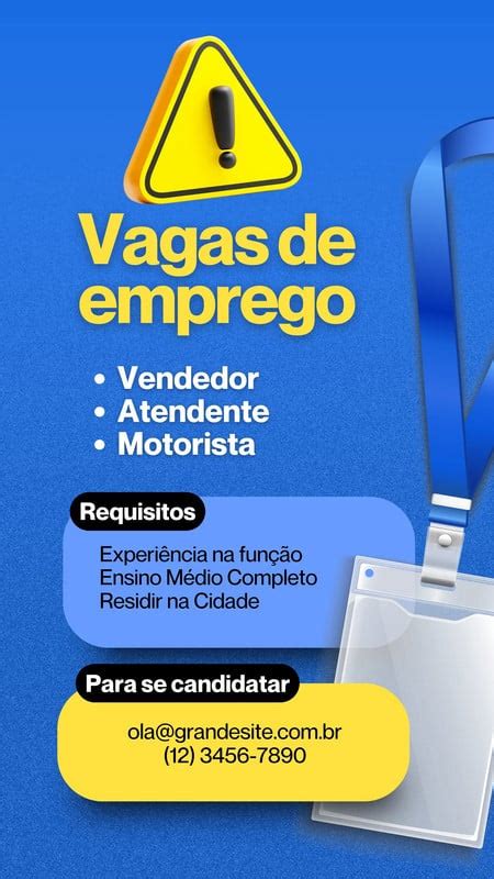 Modelos de Vagas de emprego customizáveis e grátis