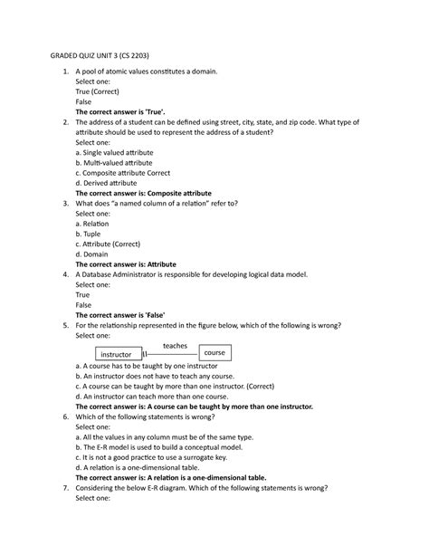 Graded Quiz Unit 3 Cs 2203 Graded Quiz Unit 3 Cs 2203 A Pool Of Atomic Values Constitutes