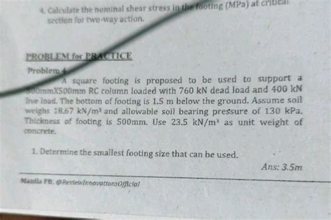 4 Calculate The Nominal Shear Stress In The Studyx