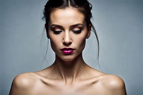 Premium Ai Image Closeup Portrait Of A Young Pretty Girl With Healthy