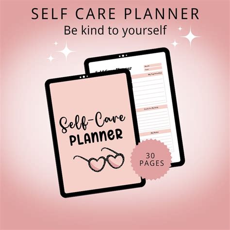 Printable Self Care Planner Printable Selfcare Planner Digital Etsy