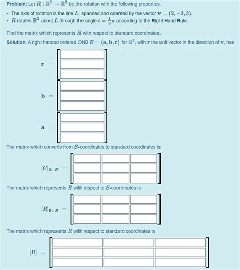Solved Problem Let Rr3 → R Be The Rotation With The