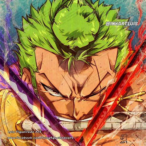 Roronoa Zoro Art By Luis Figueiredo Manga Anime One Piece Roronoa