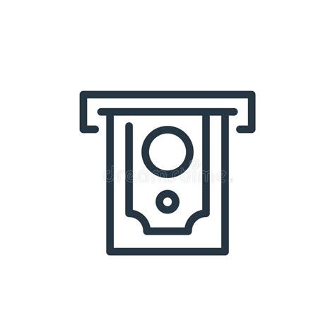 Vector De Icono De Retirada De Dinero Del Concepto De Dinero Y Finanzas Ilustración De Línea