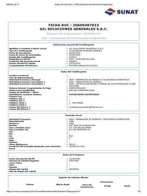 ficha ruc gjl pdf