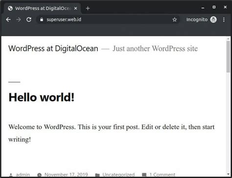 Cara Mudah Install WordPress Di VPS DigitalOcean Linux Open Source