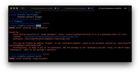 Error Invoking `cargo Metadata` · Issue 75 · Use Inkcargo Contract