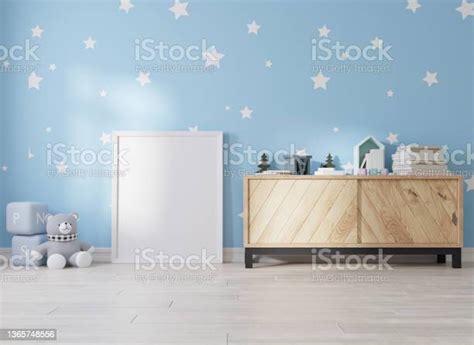 어린이 방에서 포스터 프레임을 모의 어린이 방 3d 렌더링 0명에 대한 스톡 사진 및 기타 이미지 0명 3차원 형태