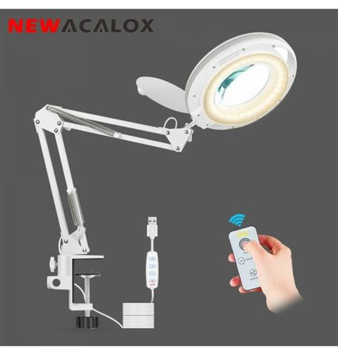 Newacalox 테이블 램프 Usb 5x 돋보기 원격 제어 Led 돋보기 빛 읽기 공예에 대 한 취미 Diy 용접 세 번째 손