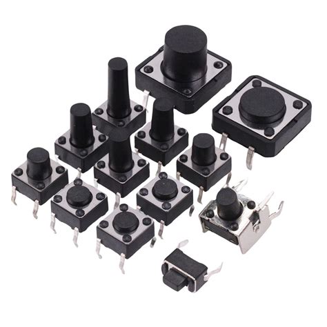 Momentary Tactile Switch Push Button Pcb Mount Miniature 6x6mm 12x12mm Ebay Uk