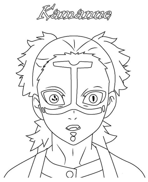 Obanai Iguro From Demon Slayer Coloring Page Free Printable Coloring