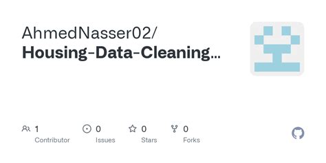 GitHub AhmedNasser Housing Data Cleaning Analysis