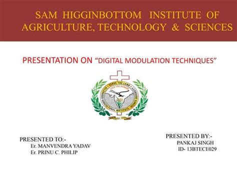Digital Modulation Techniques Ppt