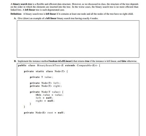 Solved A Binary Search Tree Is A Flexible And Efficient Data Chegg