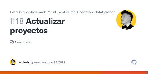 Actualizar Proyectos · Issue 18 · Datascienceresearchperuopensource