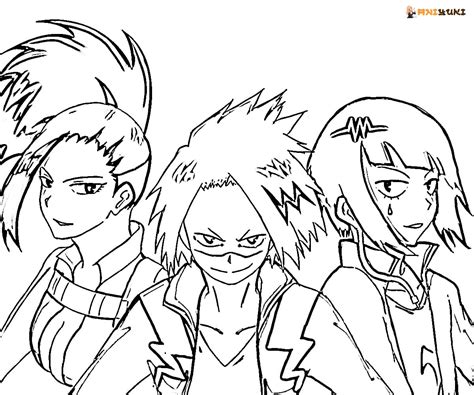 Momo Yaoyorozu Coloring Pages Aniyuki Anime Portal