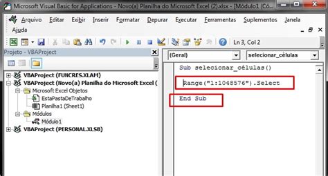 Selecionar Todas As C Lulas Do Excel Vba Ninja Do Excel
