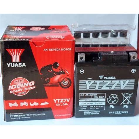 Jual AKI YUASA YTZ7V Aki Motor NMAX AEROX PCX Dan YAMAHA LEXI