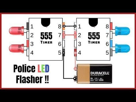 Police LED Flasher Circuit YouTube Electronics Projects Diy Electronic Schematics