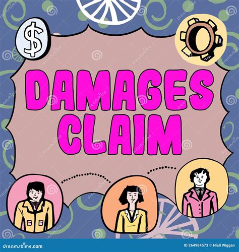 Text Caption Presenting Damages Claim Word For Demand Compensation