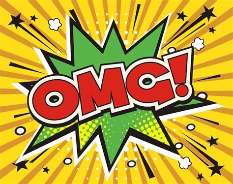 Premium Vector Freehand Drawn Comic Book Speech Bubble Cartoon Word OMG