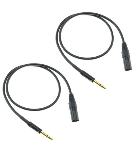 Câble De Modulation Symétrique Jack 635mm Trs Mâle Vers Xlr 3 Pôles