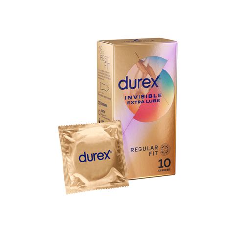 Buy Durex Invisible Extra Lube Thin Condoms 10 Pack Coles