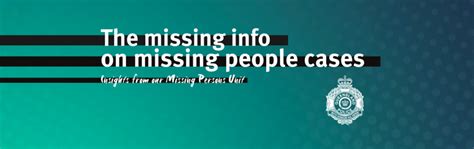 The Missing Info On Missing People Cases Queensland Police News