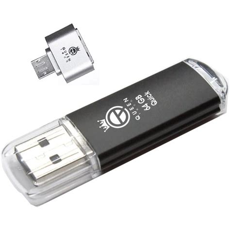خرید و قیمت فلش مموری کوئین تک مدل Quick Plus ظرفیت 64 گیگابایت به همراه مبدل Microusb Otg ترب