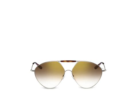 Lyst Valentino Mask Aviator Sunglasses 62mm In Metallic