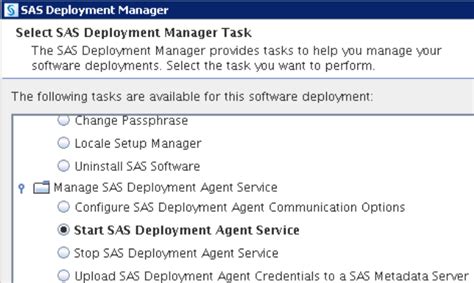 How To Start Sas Deployment Agent Service
