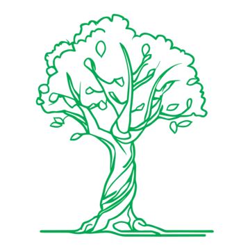 Tree Vector Outline Illustration Plant In Garden Vector Tree Outline